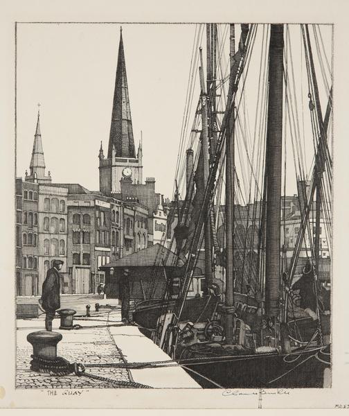 The Quay, Bristol (drawing/watercolour) - Bristol Museums Collections