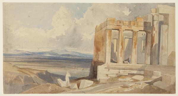 The Propylaea on the Acropolis, Athens (drawing/watercolour) - Bristol ...