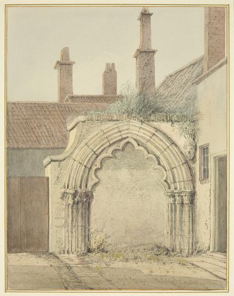 Old Gateway to Prebendal House from Cloisters of Bristol Cathedral ...