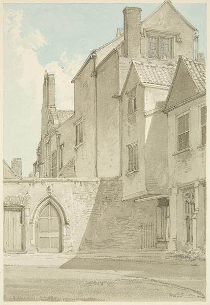 Back Entrance to Prebendal House from Cloisters of Bristol Cathedral ...