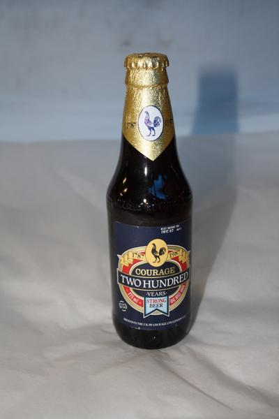 Courage Two Hundred Years Strong Ale (glass container and beer ...